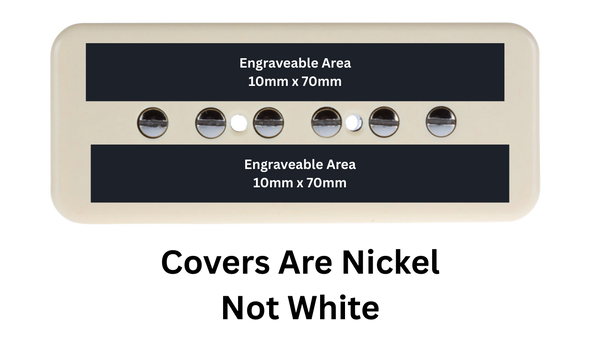Custom Engraved 50mm Nickel P90 Cover – Dylan Talks Tone